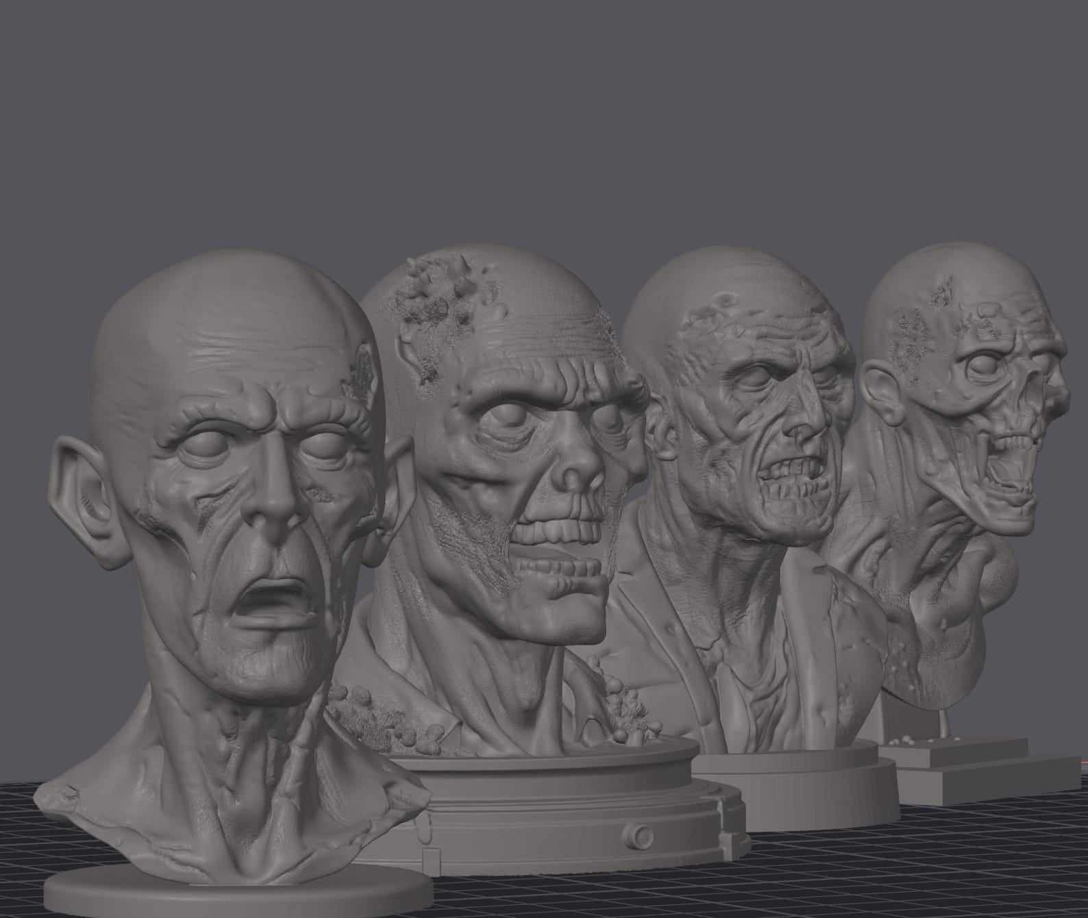Kindly Monsters - 4 Zombie Bundle – Instant Download | DIY 3D Printing ...