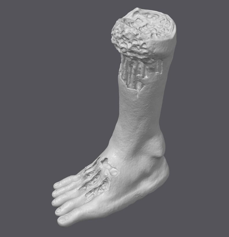 Rotten Zombie Foot Body Part – Instant Download | DIY 3D Printing Model ...
