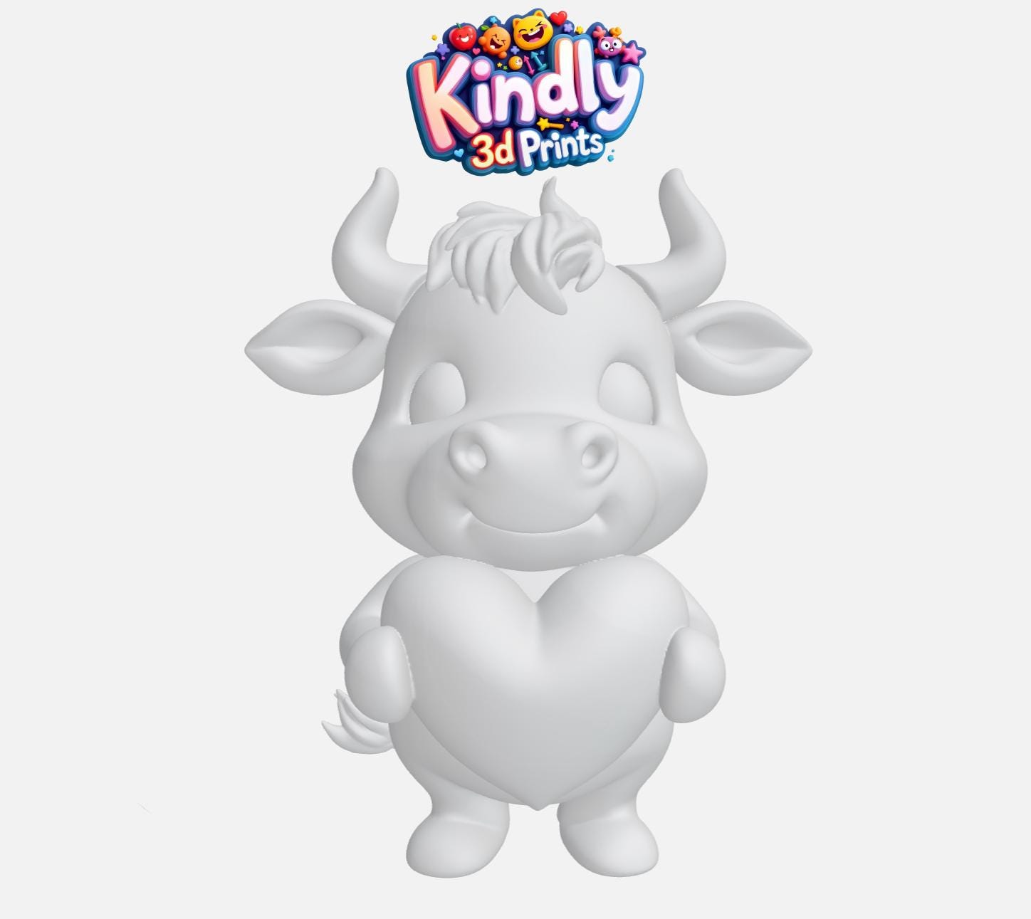 Kindly 3D Prints - Cute Highland Cow 3D Print File | Instant Download ...