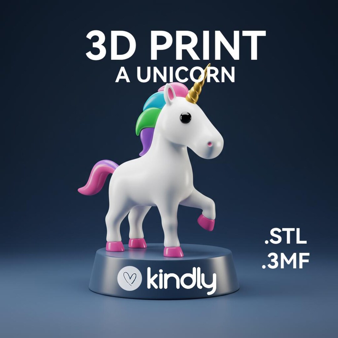 3D Printable Unicorn Model STL & 3MF Files for Instant Download 08 - Etsy