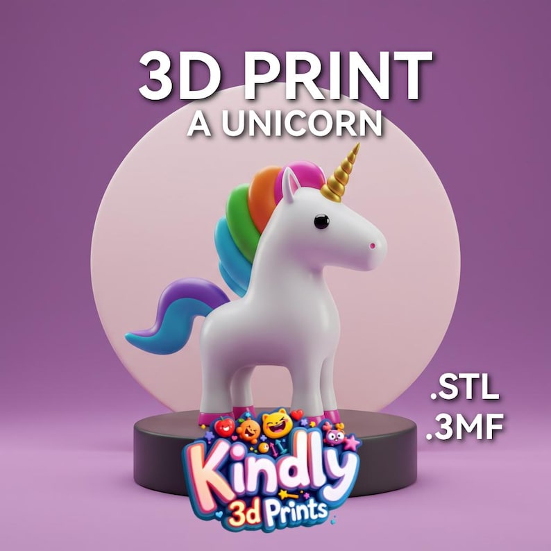 3D Printable Unicorn Model | STL & 3MF Files for Instant Download - 09 ...