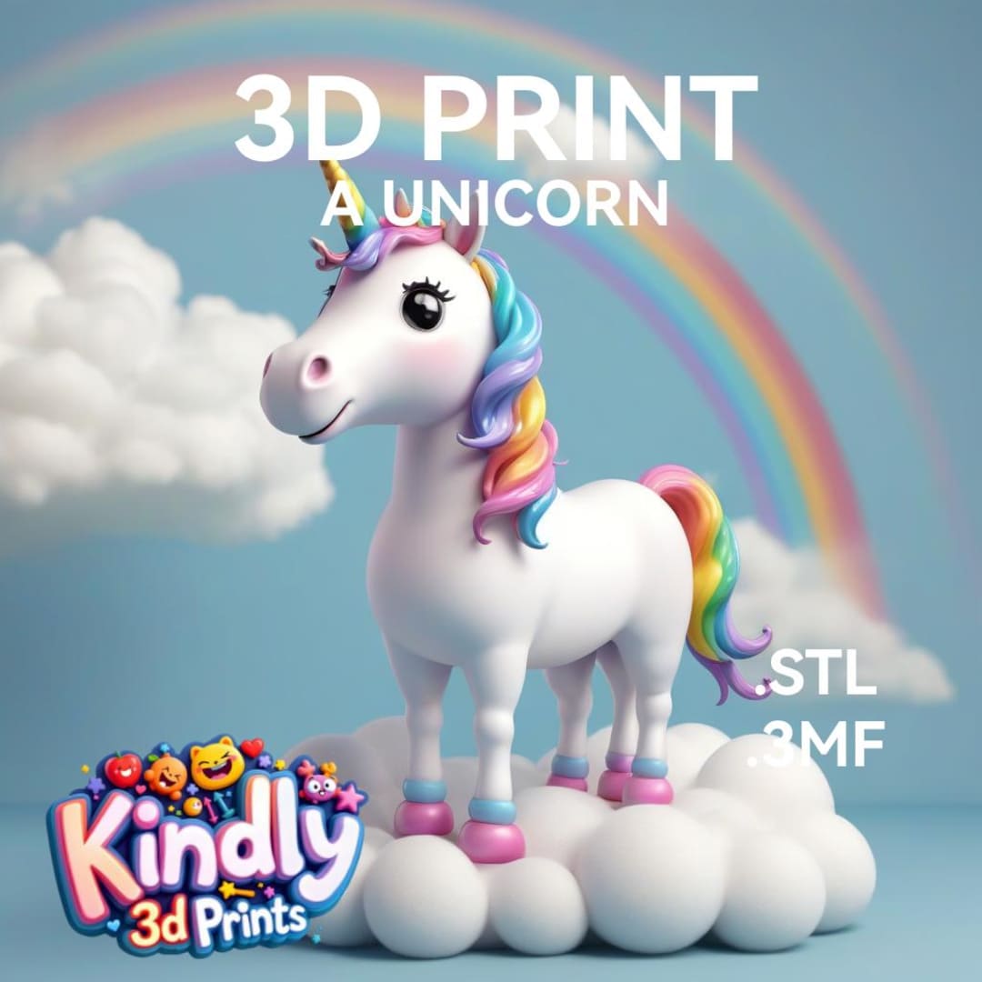 3D Printable Unicorn Model | STL & 3MF Files for Instant Download - 18 ...