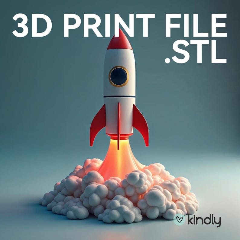 3D Printable Rocket STL File – Instant Download | DIY 3D Printing Model ...