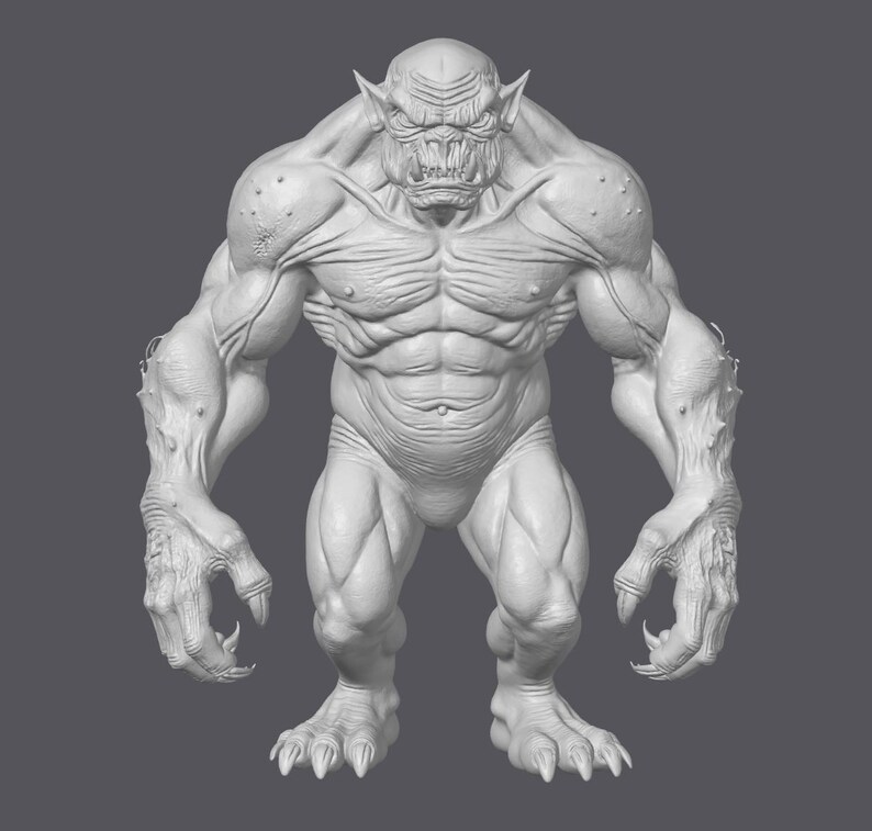 Muscular Fantasy Monster – Instant Download | DIY 3D Printing Model ...