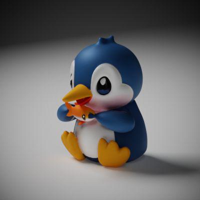 Cute Penguin 3D Print File Instant Download STL & 3MF Format Adorable ...