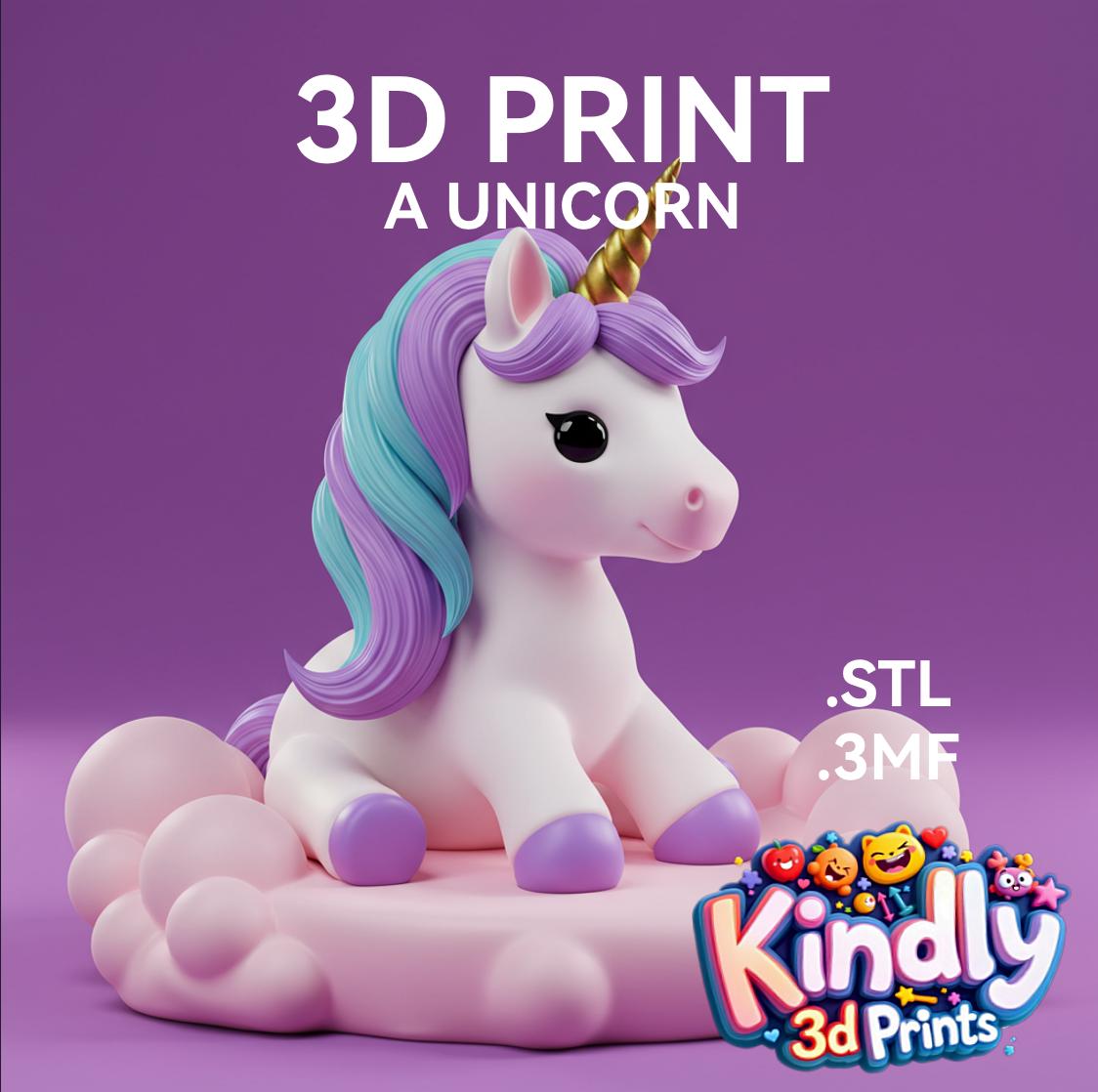3D Printable Unicorn Model | STL & 3MF Files for Instant Download - 02 ...