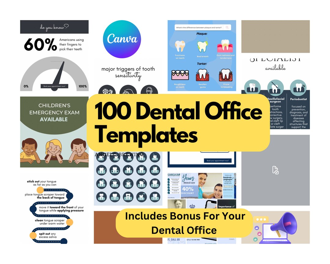 100 Dentist Instagram Template, Dental Template for Instagram, Template ...