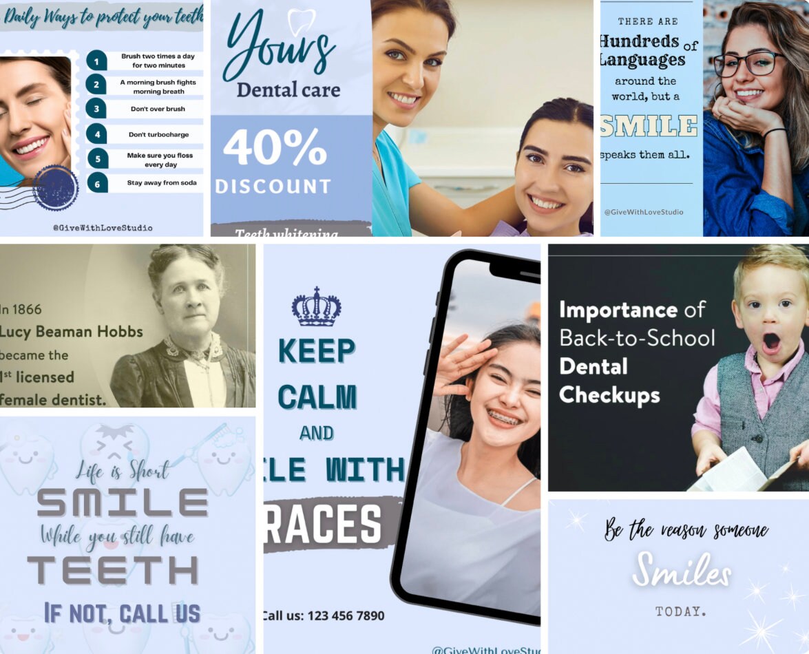 50 Dentist Instagram Template, Dental Template for Instagram, Template ...