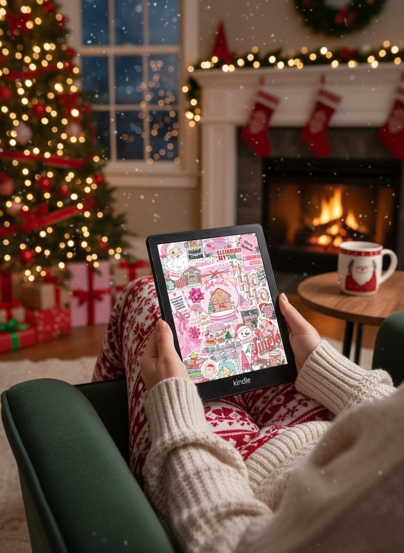 Pink Christmas / Kindle / E-reader Inserts - Etsy