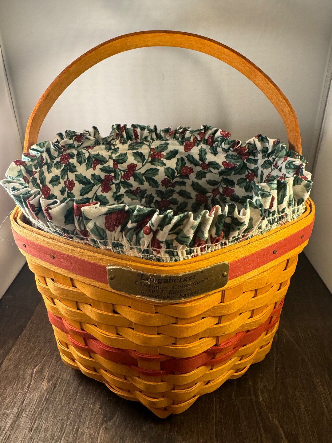 1997 Longaberger Snowflake Basket - Etsy