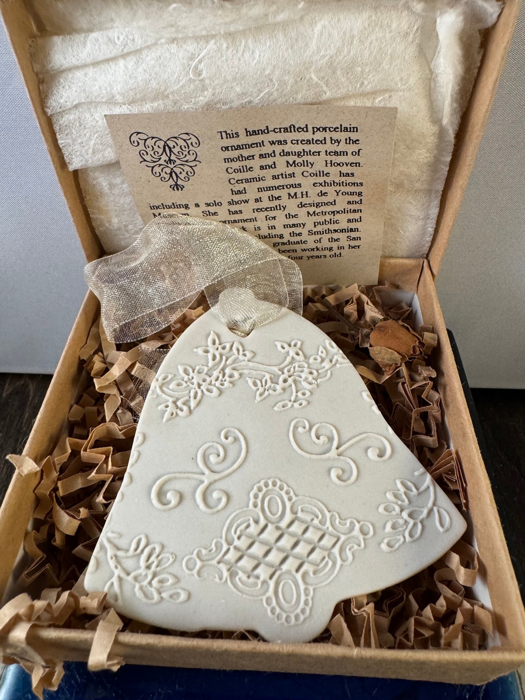 Vintage Hooven and Hooven Porcelain Bell Ornament - Etsy