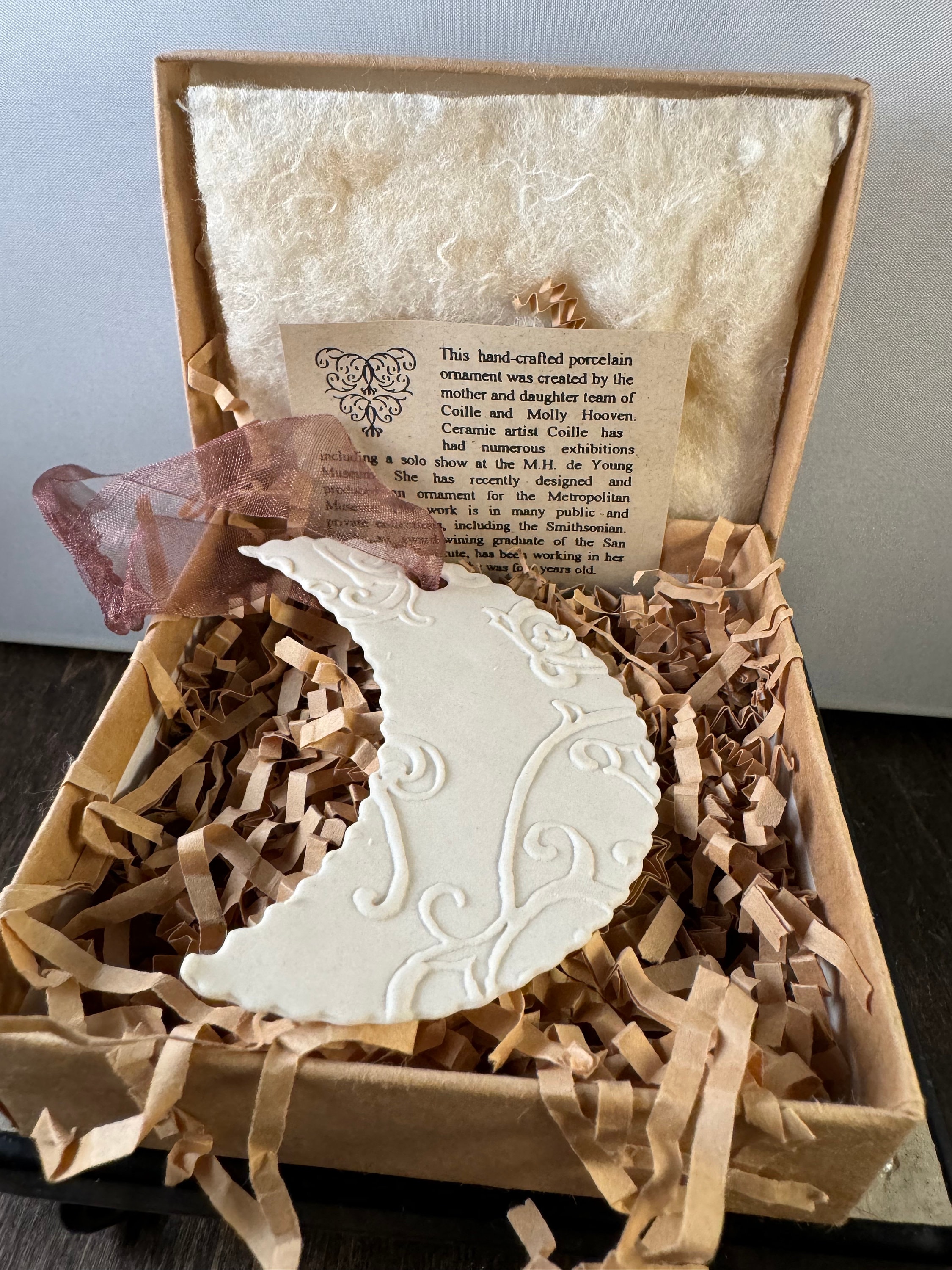 Vintage Hooven and Hooven Porcelain Heavenly Moon Ornament - Etsy