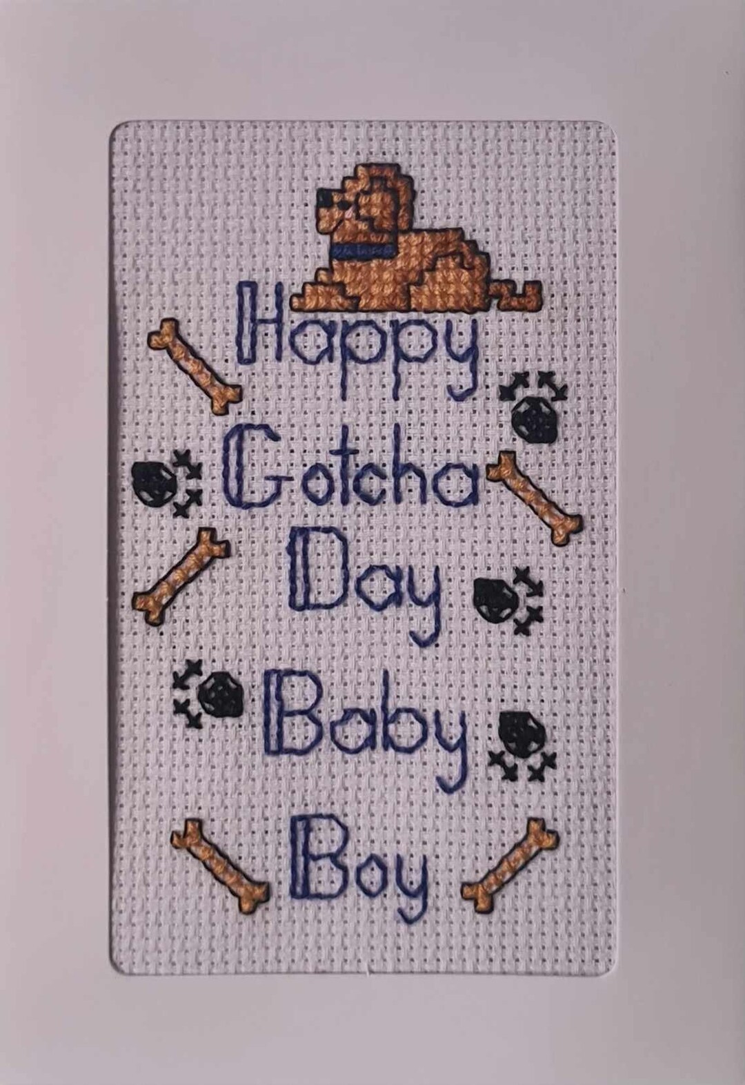Happy Gotcha Day Card, for Your Special Pampered Pooch. Hand Stitched ...