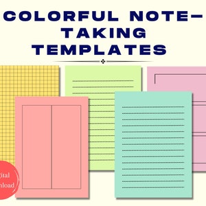 Paper and Note-taking Templates for Students, Journaling, Reflection ...