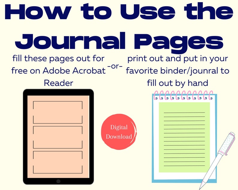 Paper and Note-taking Templates for Students Journaling - Etsy