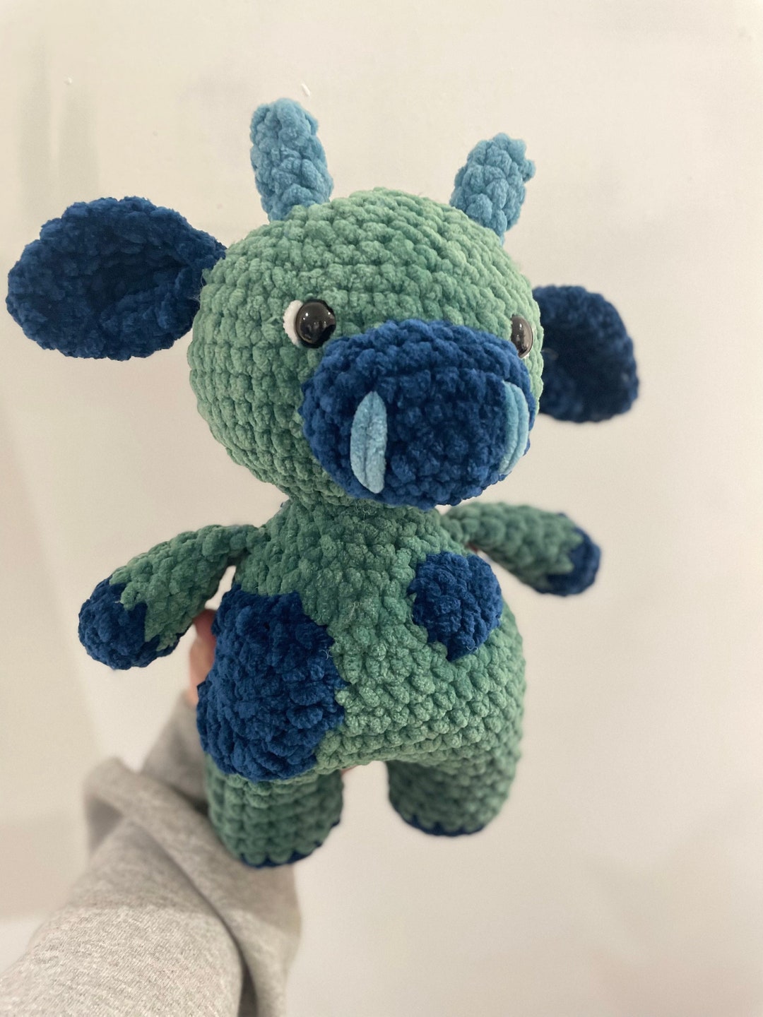 Moody Cow Soft Crochet Plushie Toy - Etsy