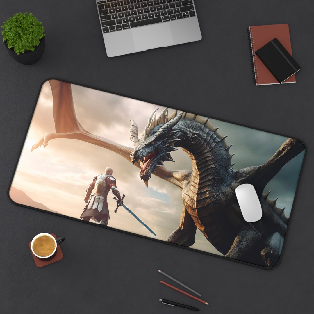 Fantasy Dragon Deskpad, Draco Desk Mat, Dragon Desk Pad, Fantasy Mouse ...
