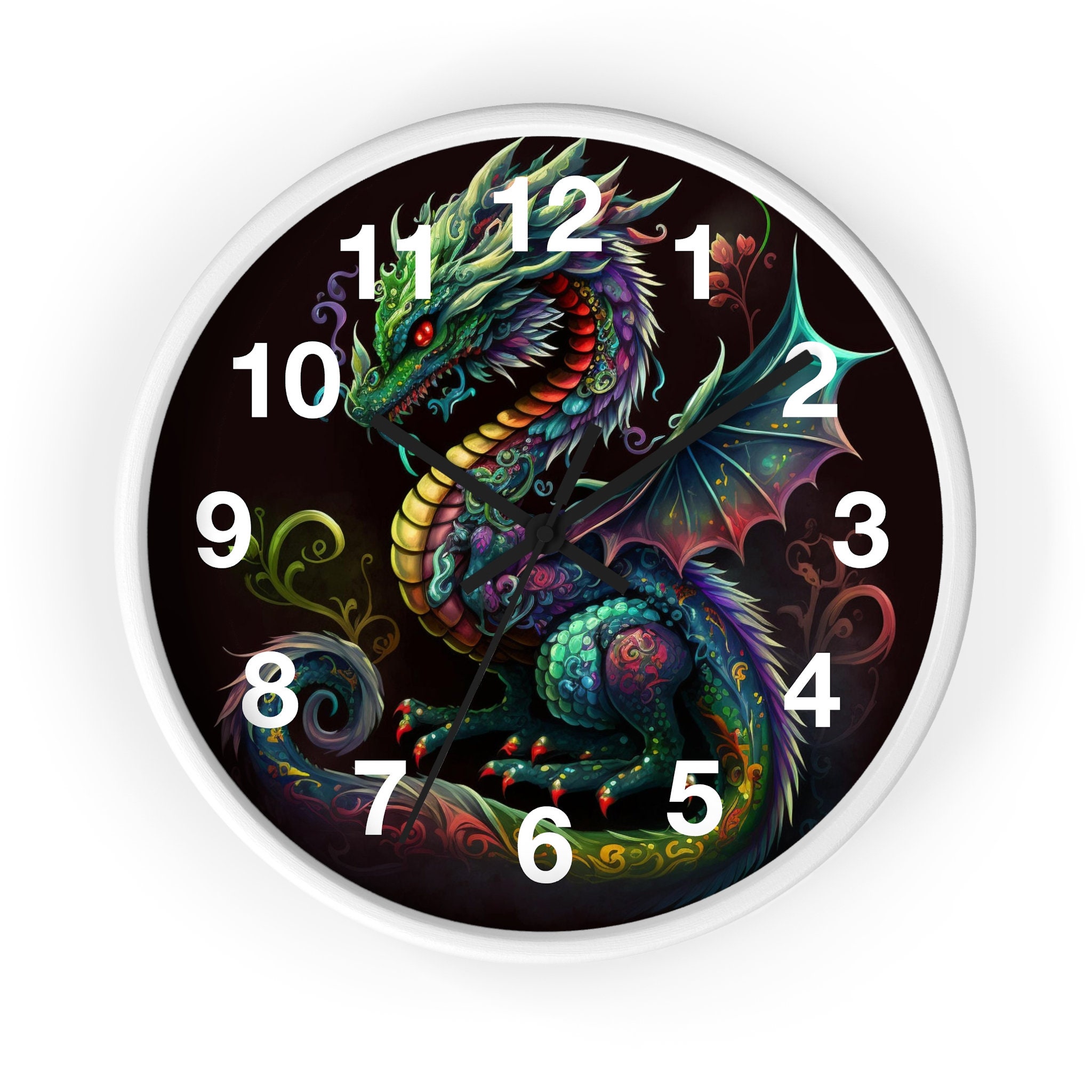 Dragon Wall Clock, Dragon Clock, Dragon Hanging Clock, Home Decor ...