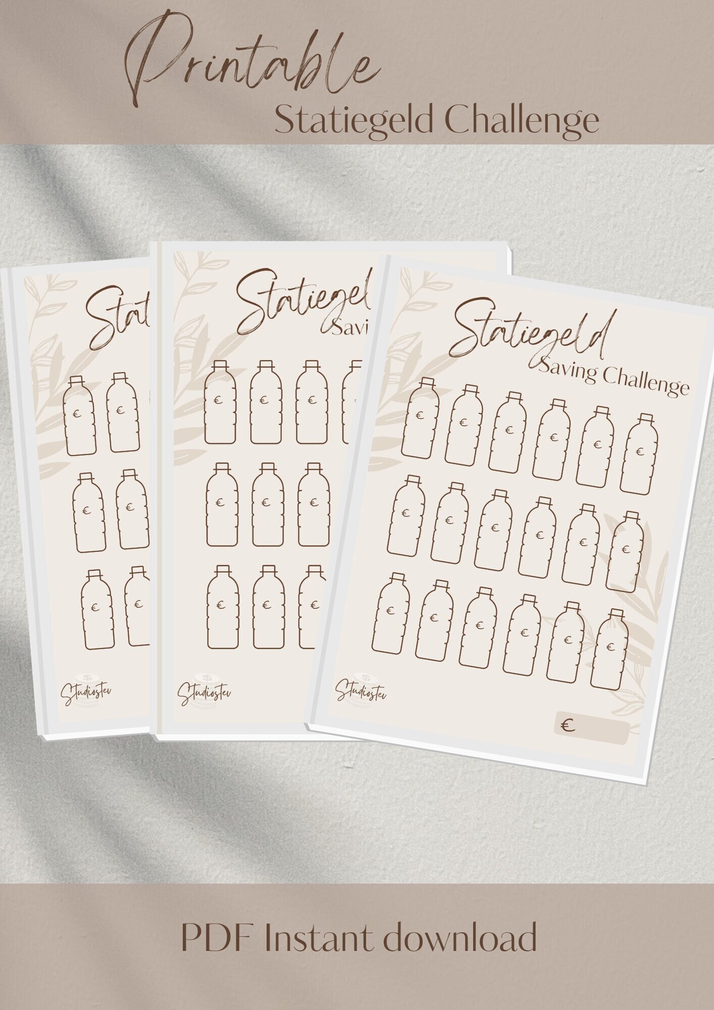 Statiegeld spaar challenge Cashstuffing - Etsy Nederland