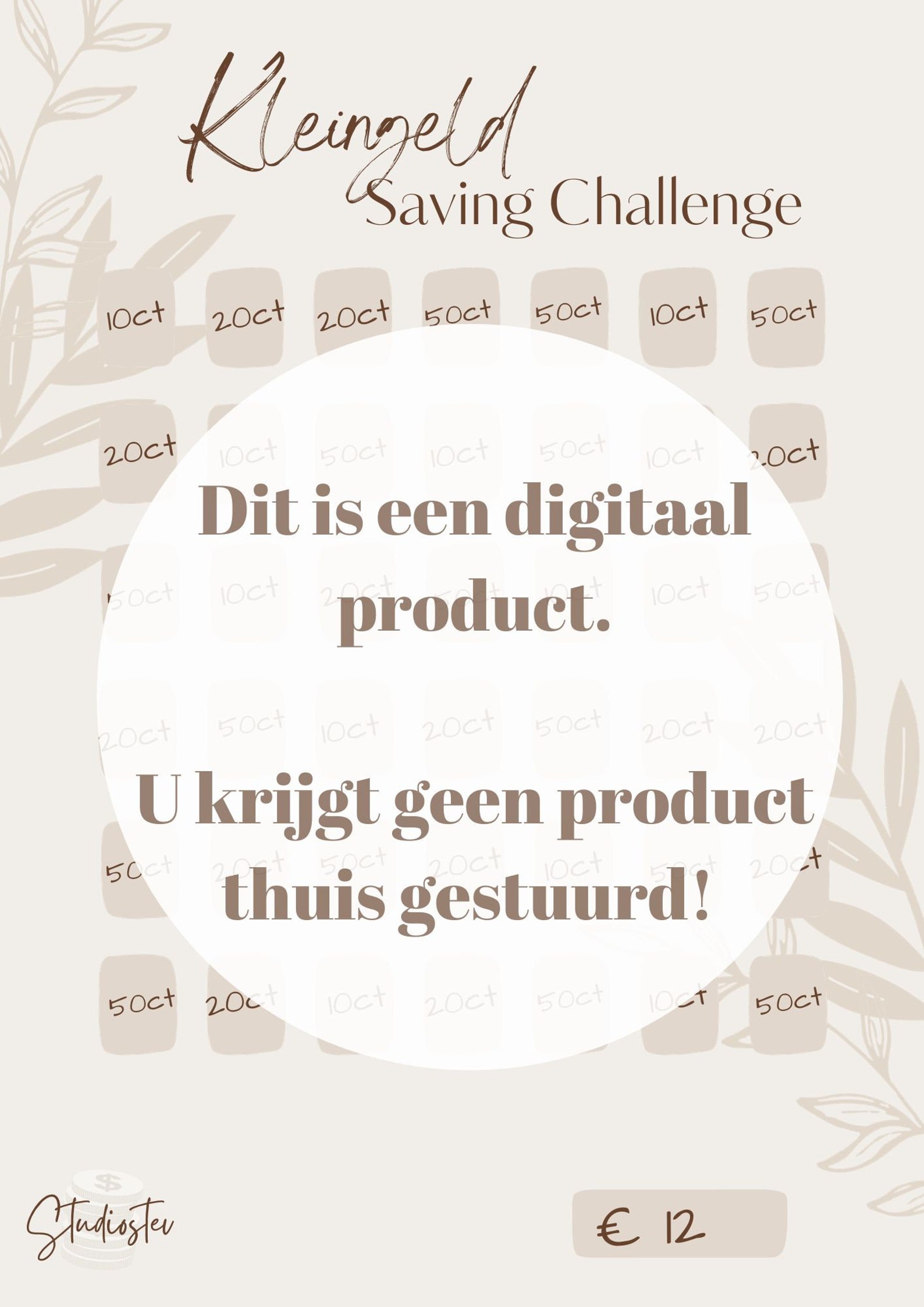 Kleingeld spaar challenge | Cashstuffing - Etsy Nederland