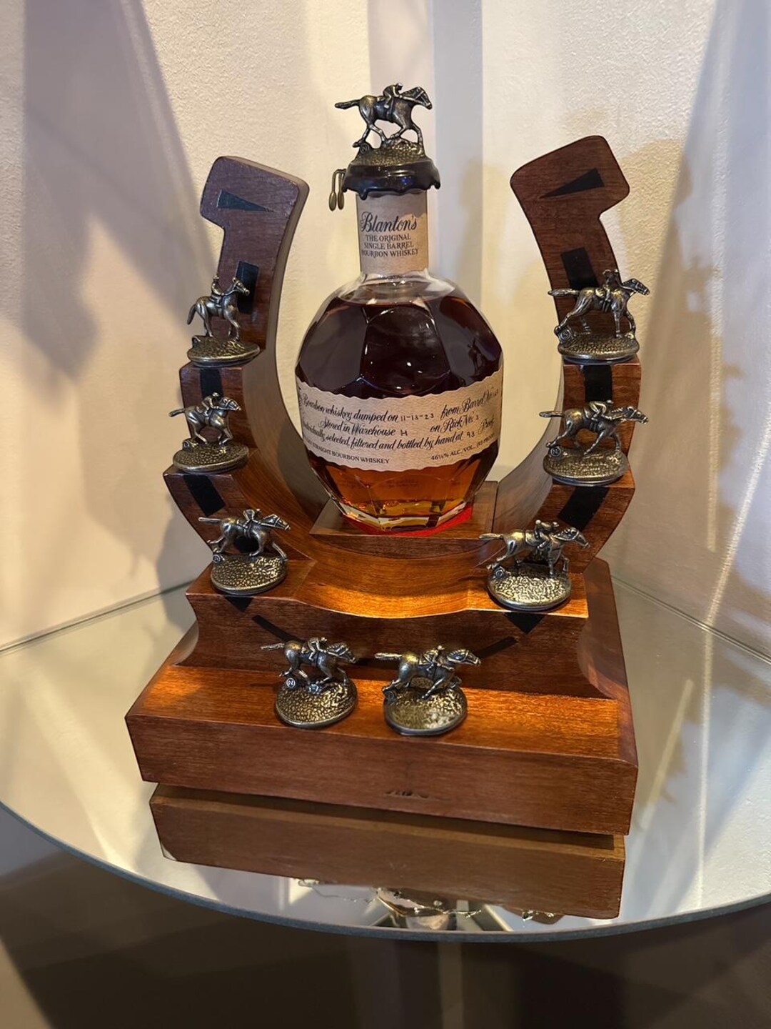 Blanton Stopper Display, Horseshoe Cork Holder, Bar Light, Personalized ...