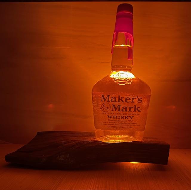 Maker's Mark Bar Light, Natural Walnut - Etsy
