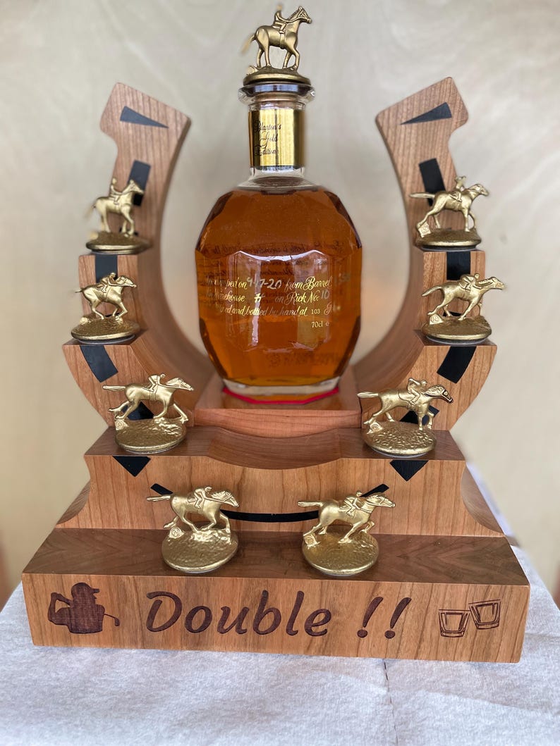 Blanton Stopper Display, Horseshoe Cork Holder, Bar Light, Personalized ...