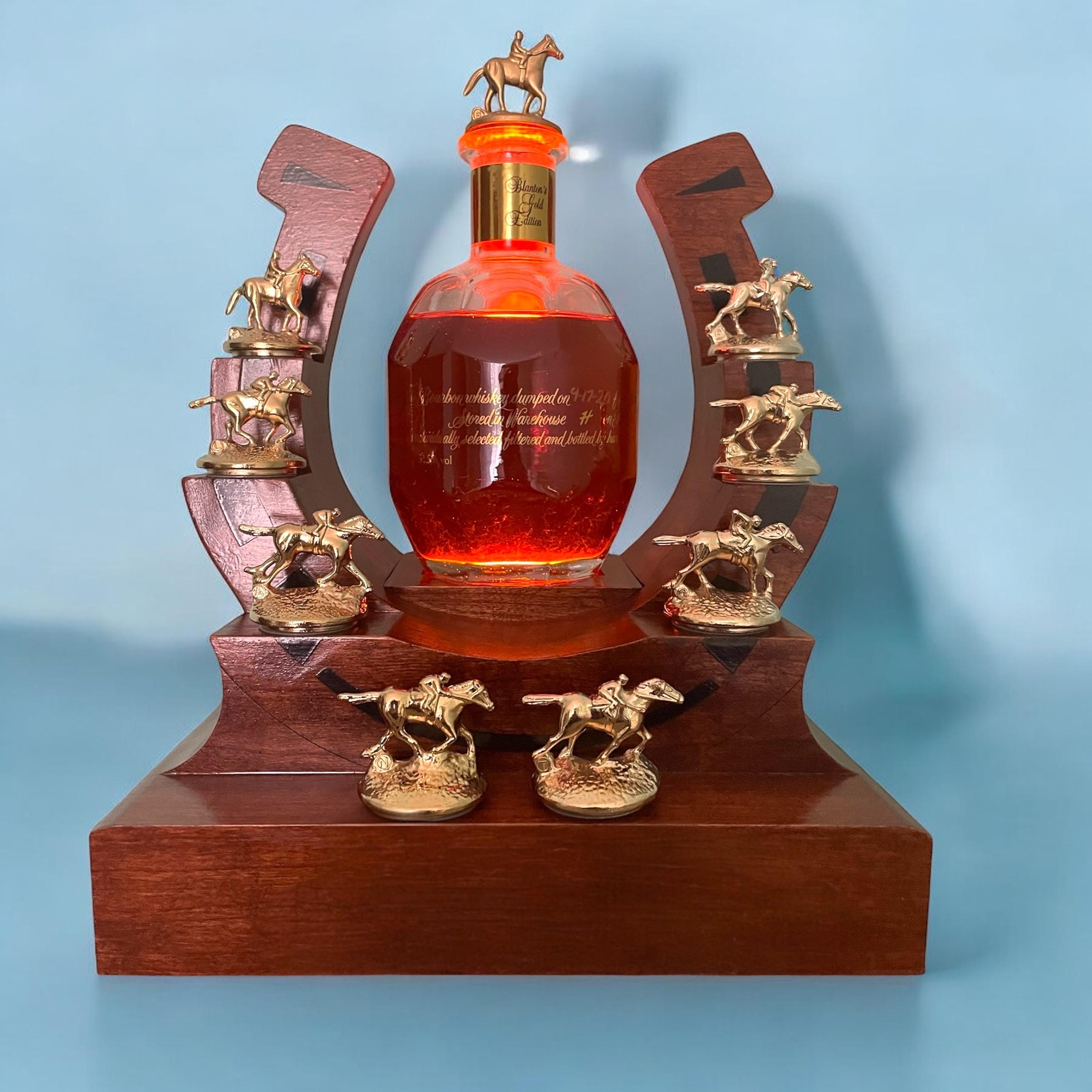 Blanton Stopper Display, Horseshoe Cork Holder, Bar Light, Personalized ...