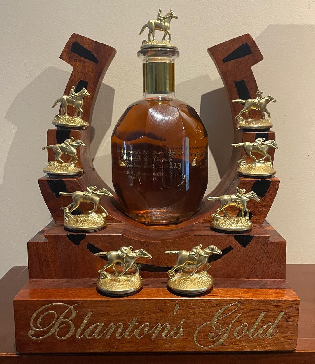 Blanton's Gold Horseshoe Stopper Display - Etsy