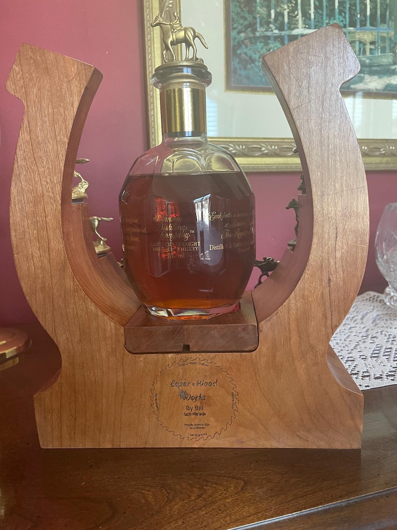 Blanton Stopper Display, Horseshoe Cork Holder, Bar Light, Personalized ...