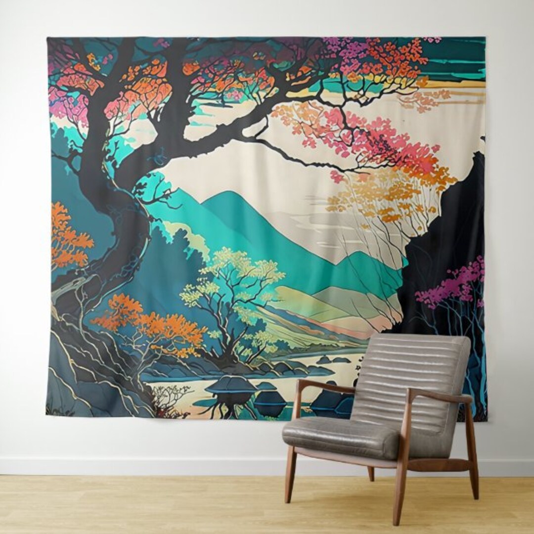 Beautiful Nature Scene Wall Tapestry Zen Room Decor Wall - Etsy