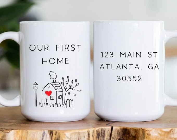 New Home Gift, Personalized New Home Mug, New Home Gift Basket, New ...