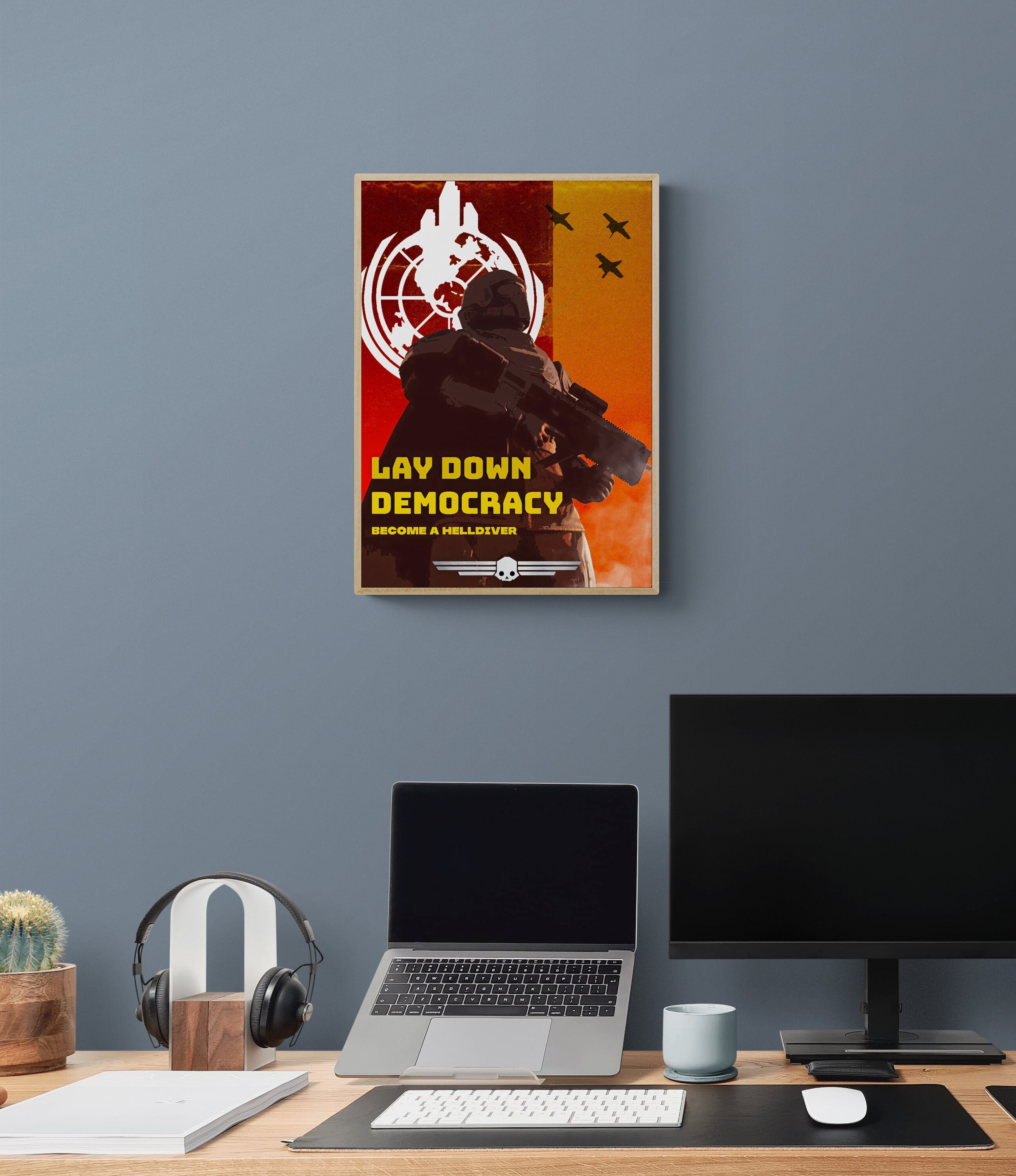 Helldivers Poster, Video Game Art, Gaming Poster, Wall Decor, Gamer ...