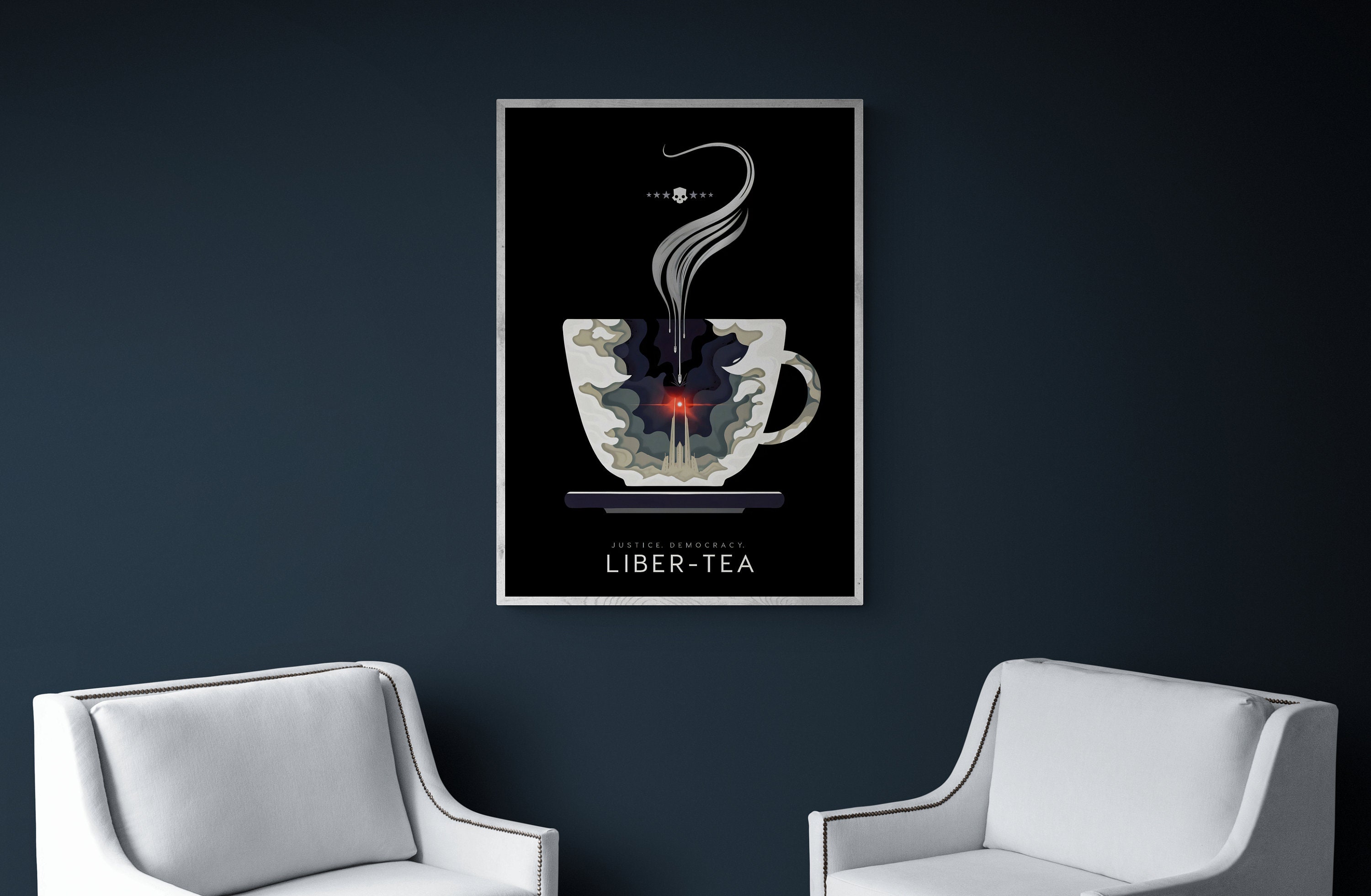 Helldivers Print, Libertea, Video Game Art, Gaming Poster, Wall Decor ...