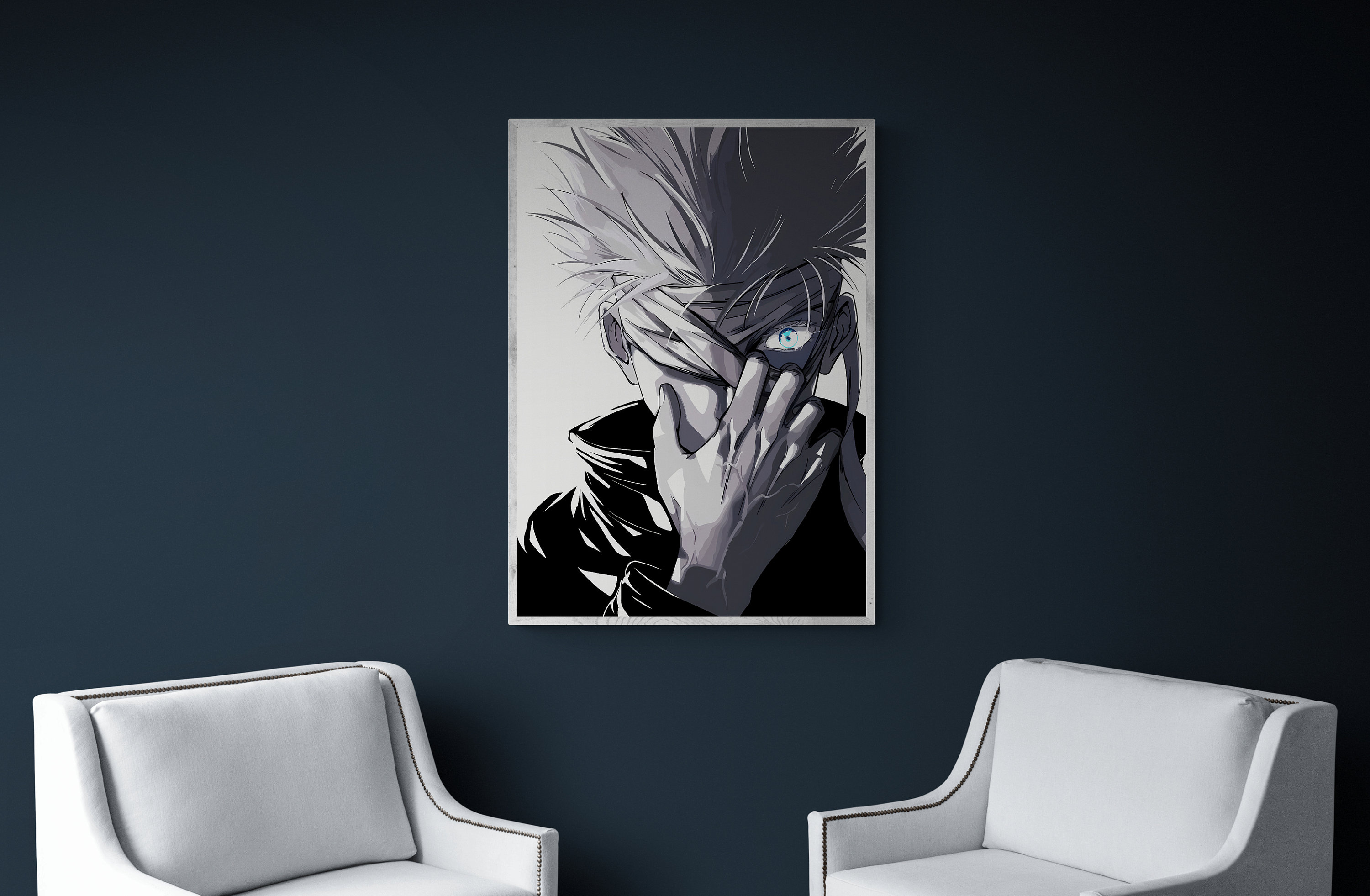 Jujutsu Kaisen Poster, Satoru Gojo Japanese Anime Wall Art Print, Manga ...