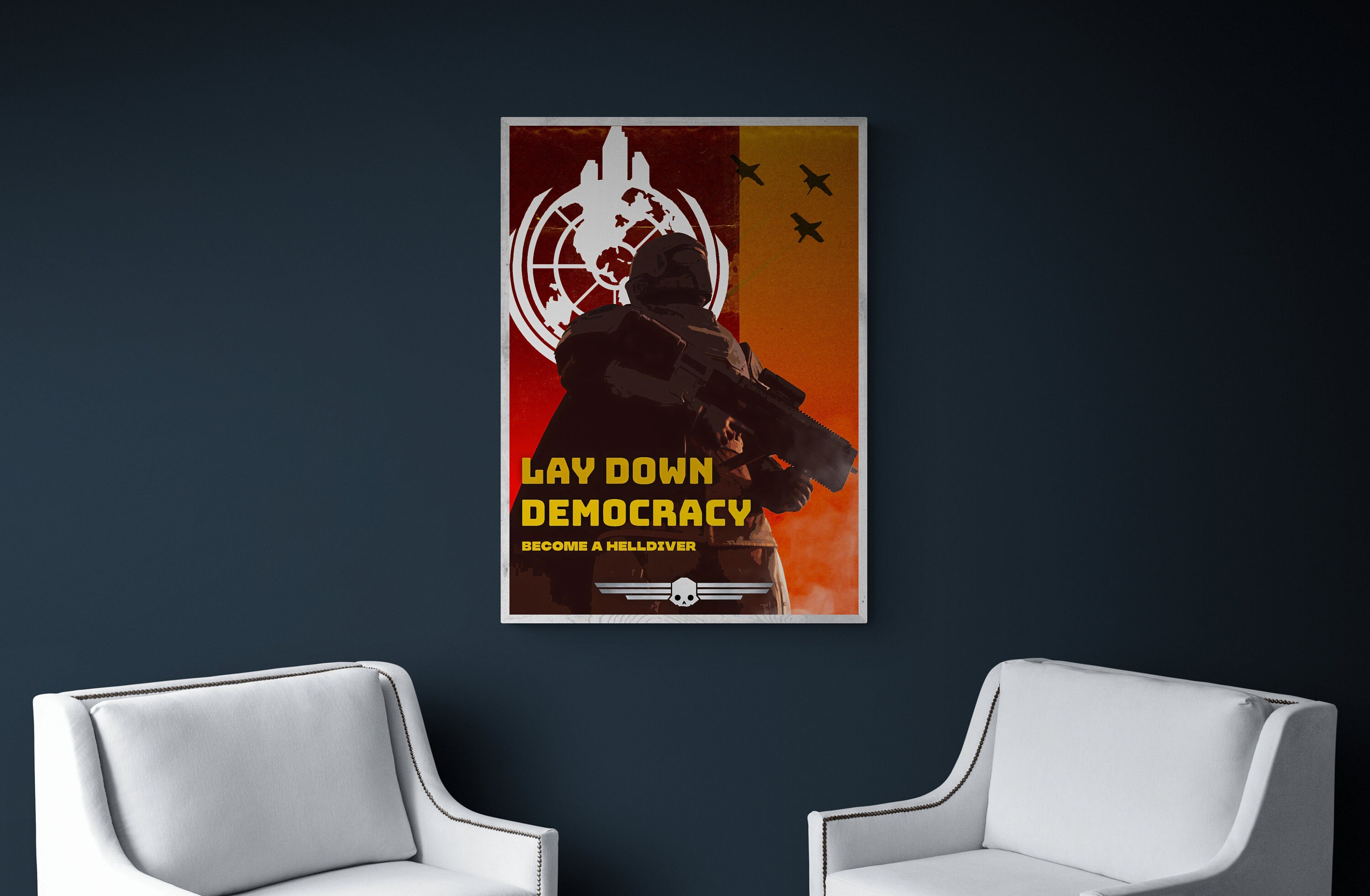 Helldivers Poster, Video Game Art, Gaming Poster, Wall Decor, Gamer ...