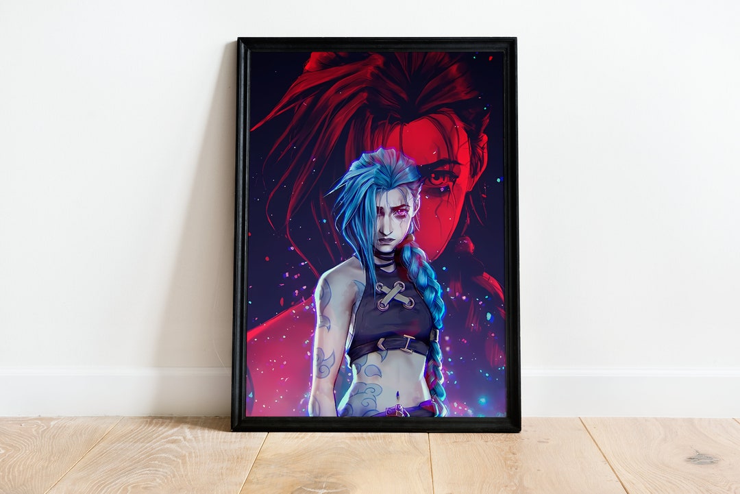 Jinx Poster, Arcane Poster, League of Legends Print, Video Game Poster ...