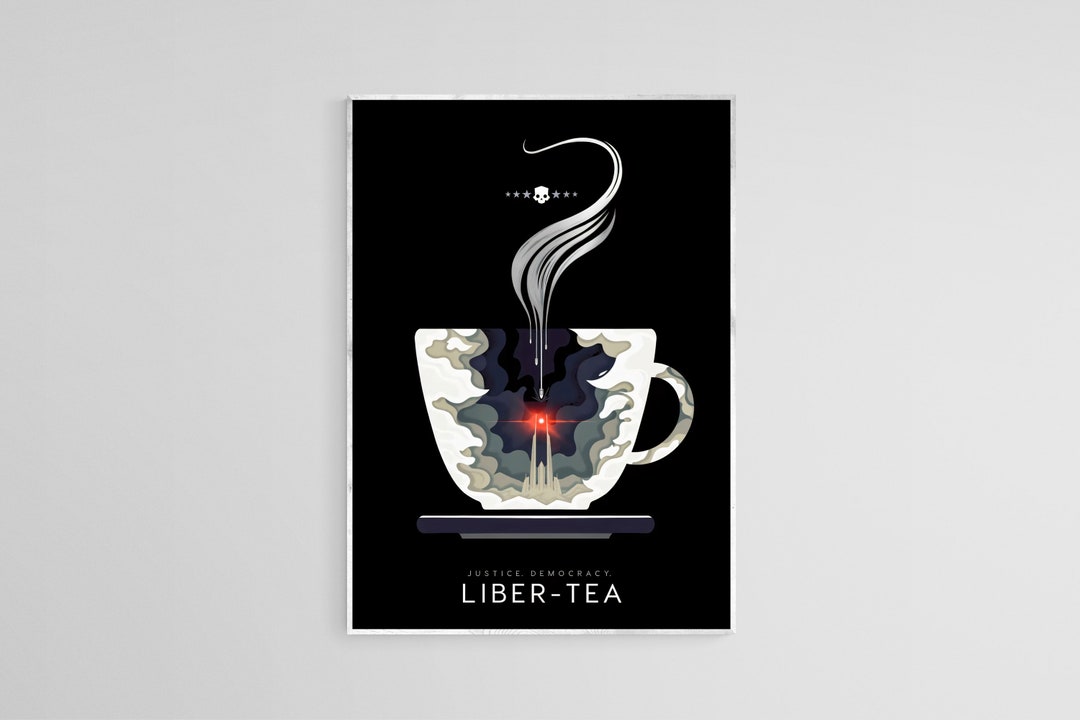 Helldivers Print, Libertea, Video Game Art, Gaming Poster, Wall Decor ...