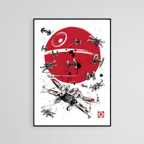 Space Battle Poster - Etsy