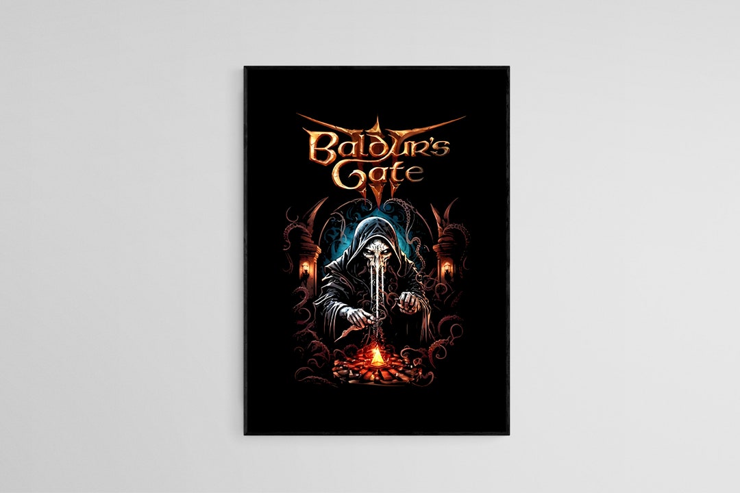 Baldurs Gate 3 Retro Poster, BG3 Print, Video Game Poster, Game Room ...