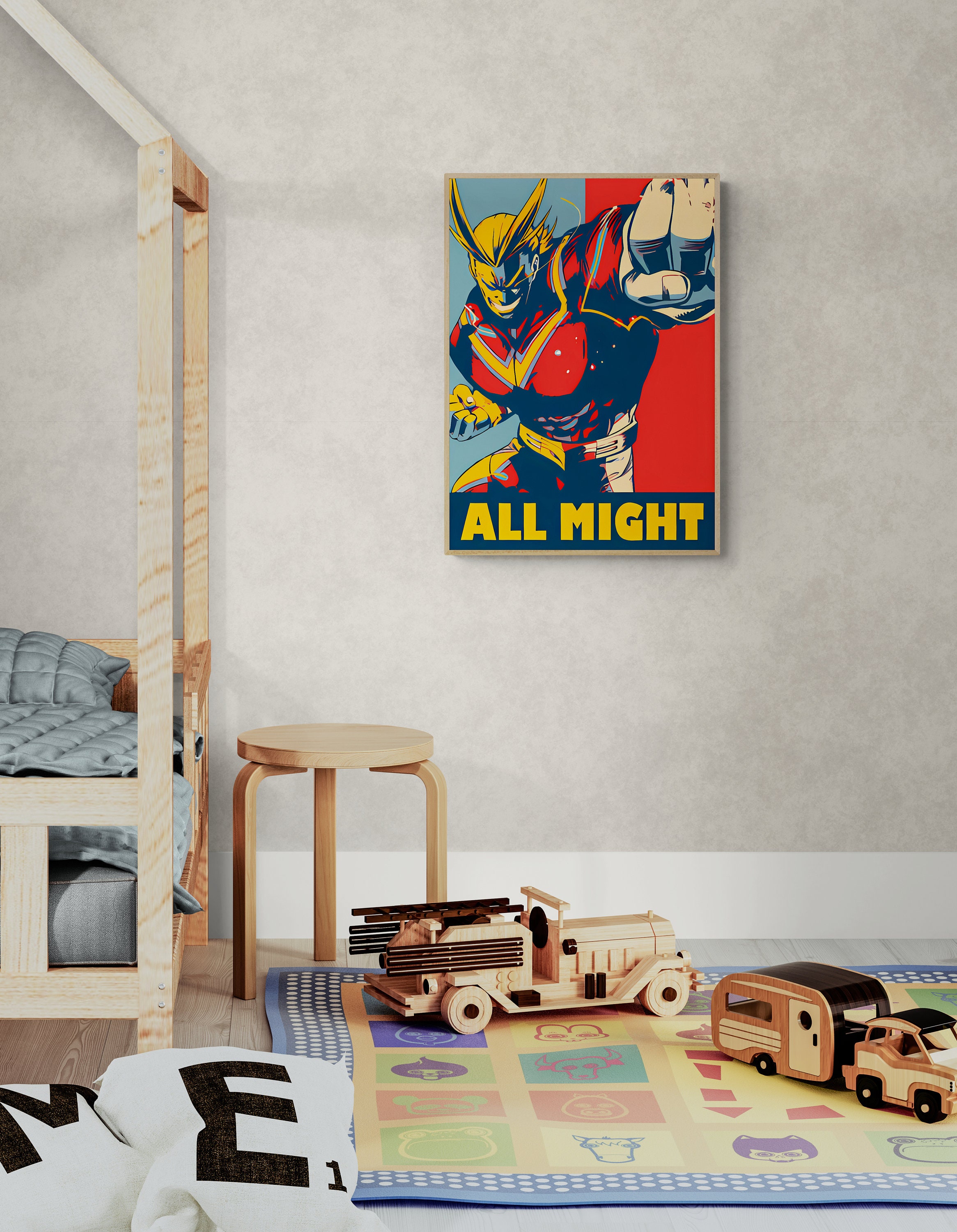 My Hero Academia All Might Poster, Plus Ultra, Japanese Anime Wall Art ...
