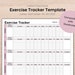 Instant Download Printable Exercise Planner Template Workout Tracker ...