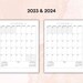Instant Download Printable Minimalist 2023 2024 Calendar Portrait ...