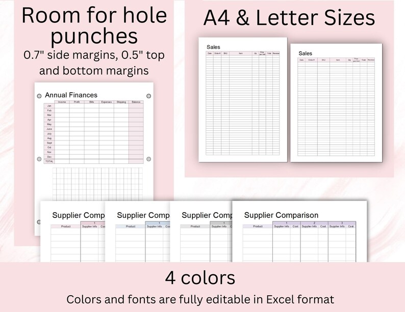 Business Planner Printable Inserts Bundle Small Business Plan Template ...