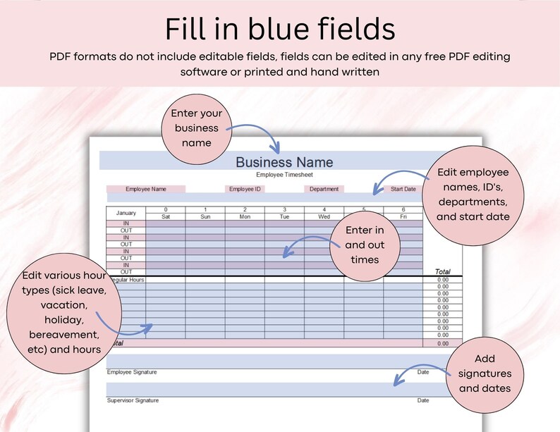 Timesheet Printable Employee Time Sheet Weekly Schedule Template Work ...