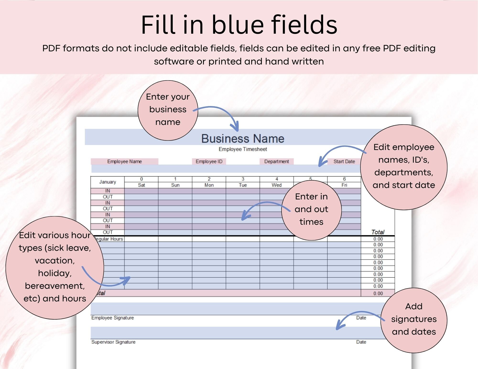 Timesheet Printable Employee Time Sheet Weekly Schedule Template Work ...