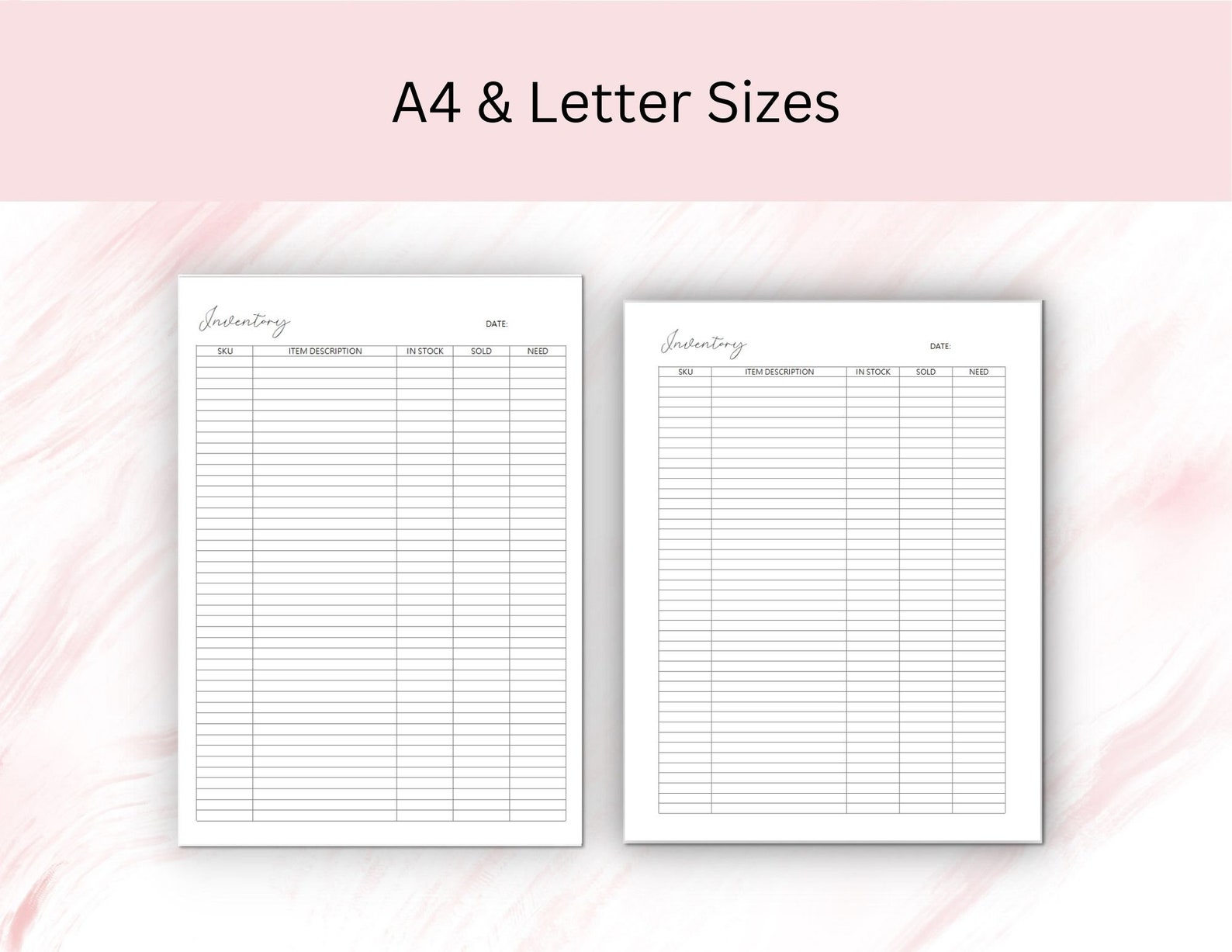Inventory Tracker Spreadsheet Template Editable Printable Inventory ...
