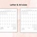 Instant Download Printable Minimalist 2023 2024 Calendar Portrait ...