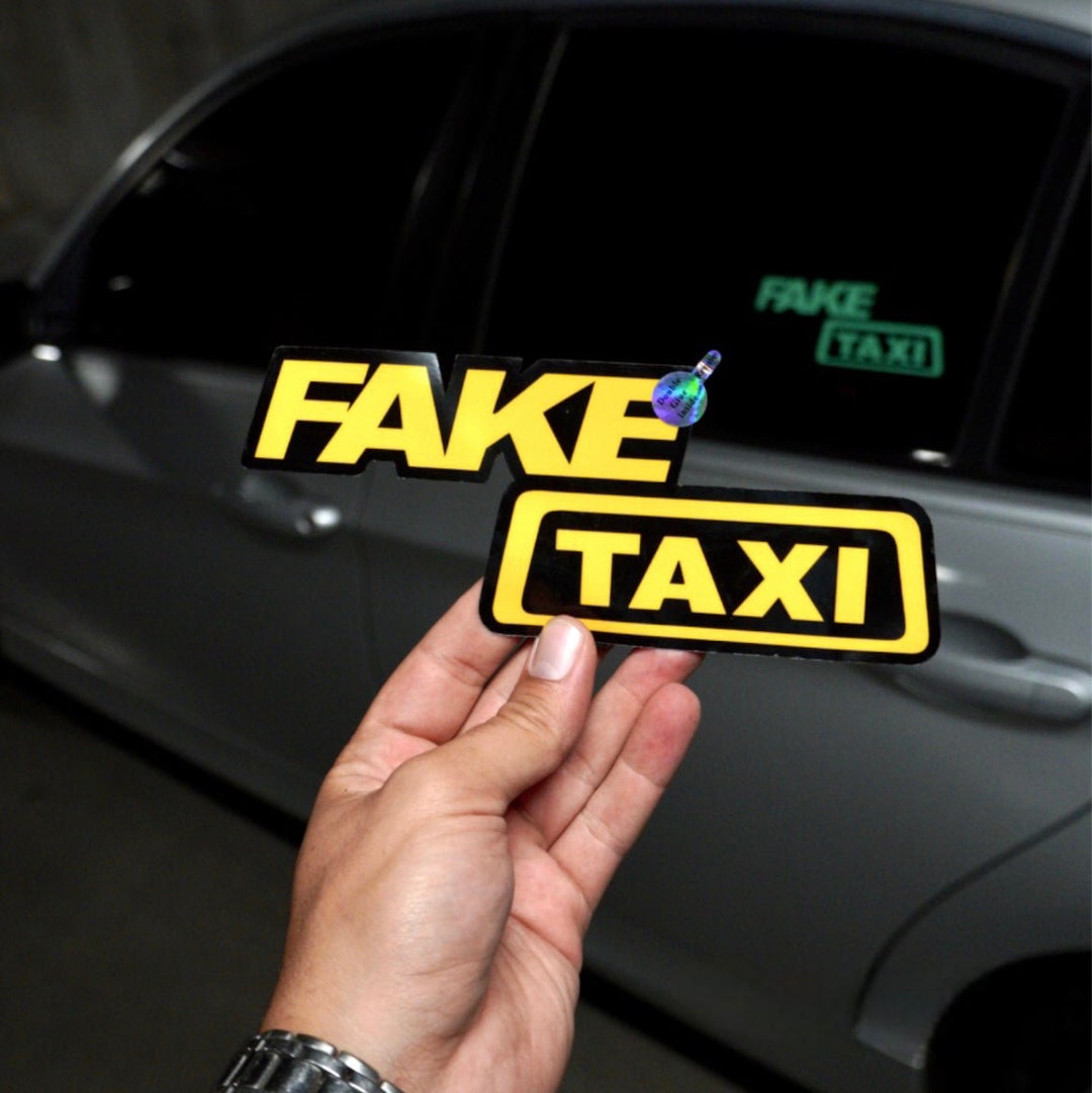 Karglow FAKE TAXI Electric Car Sticker Glow-in-the-dark LED Panel Charm ...