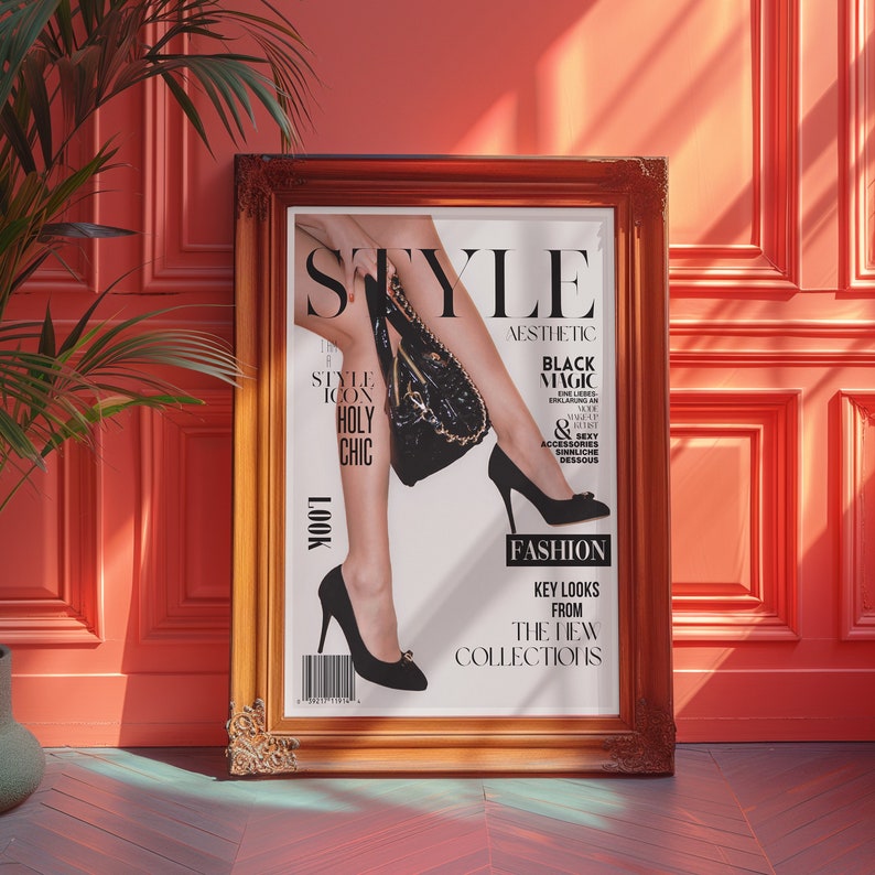 70s Vogue Magazine Poster: Retro High Heels Fashion Print (digital ...